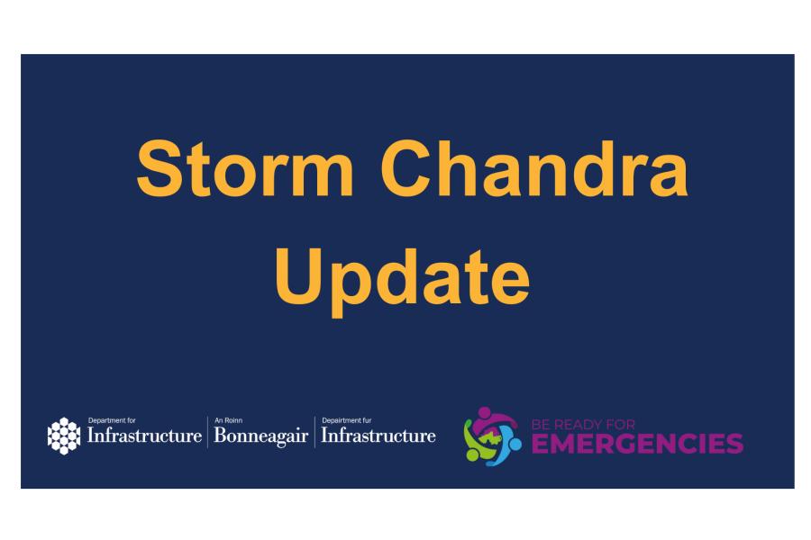 Department for Infrastructure updates on Storm Chandra | Department for ...